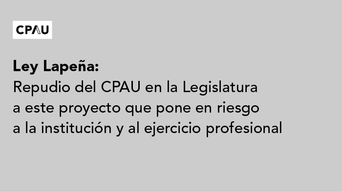 CPAU | Consejo Profesional de Arquitectura y Urbanismo